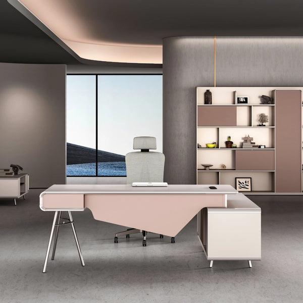 Minimalist Executive Desk with Edge-Banding LBZ-2055 – Anzhap Australia